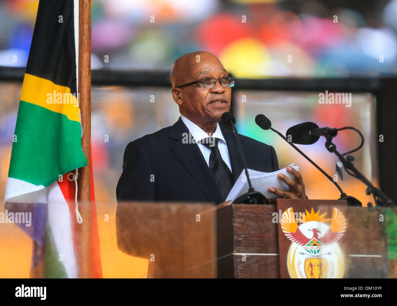 Zuma mandela memorial service hi-res stock photography and images - Alamy
