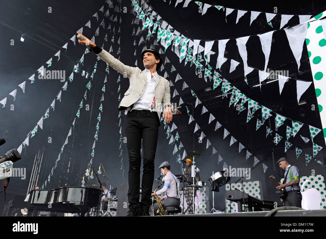 Singer Mika on stage Stock Photo - Alamy