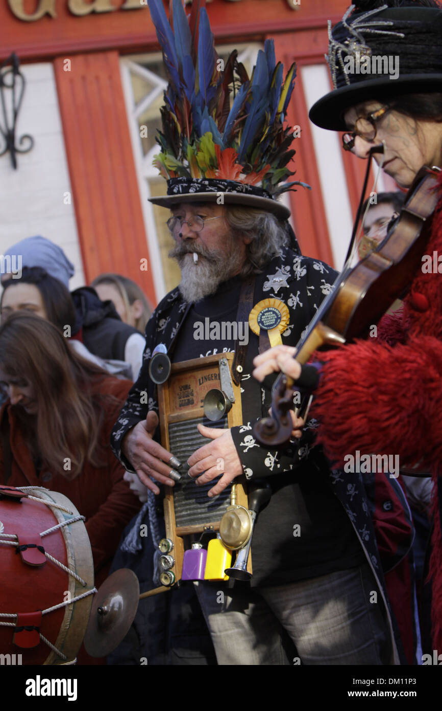 The Black Pig Borders Morris Men perform at the Whittlesey Straw Bear ...