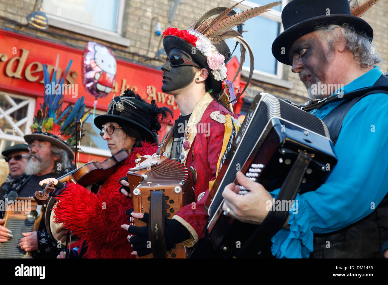 The Black Pig Borders Morris Men perform at the Whittlesey Straw Bear ...
