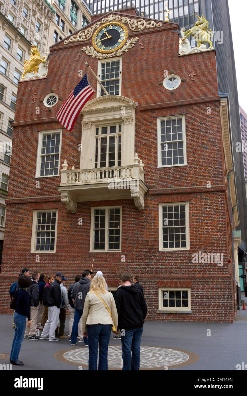 The Old State House, and site of the Boston Massacre, on the Freedom ...