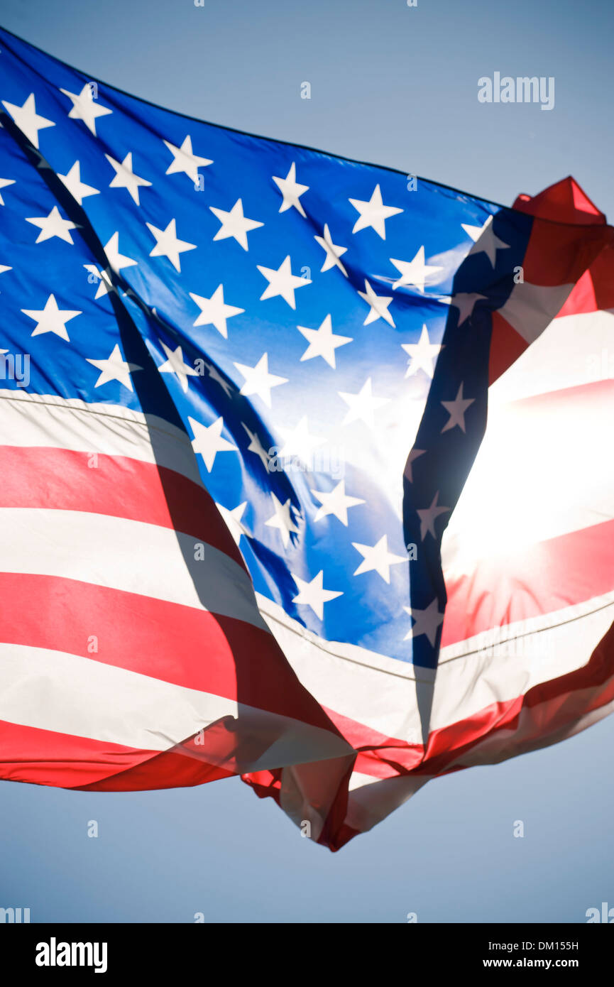 American Flag, Downtown Chicago, Illinoise, America Stock Photo - Alamy