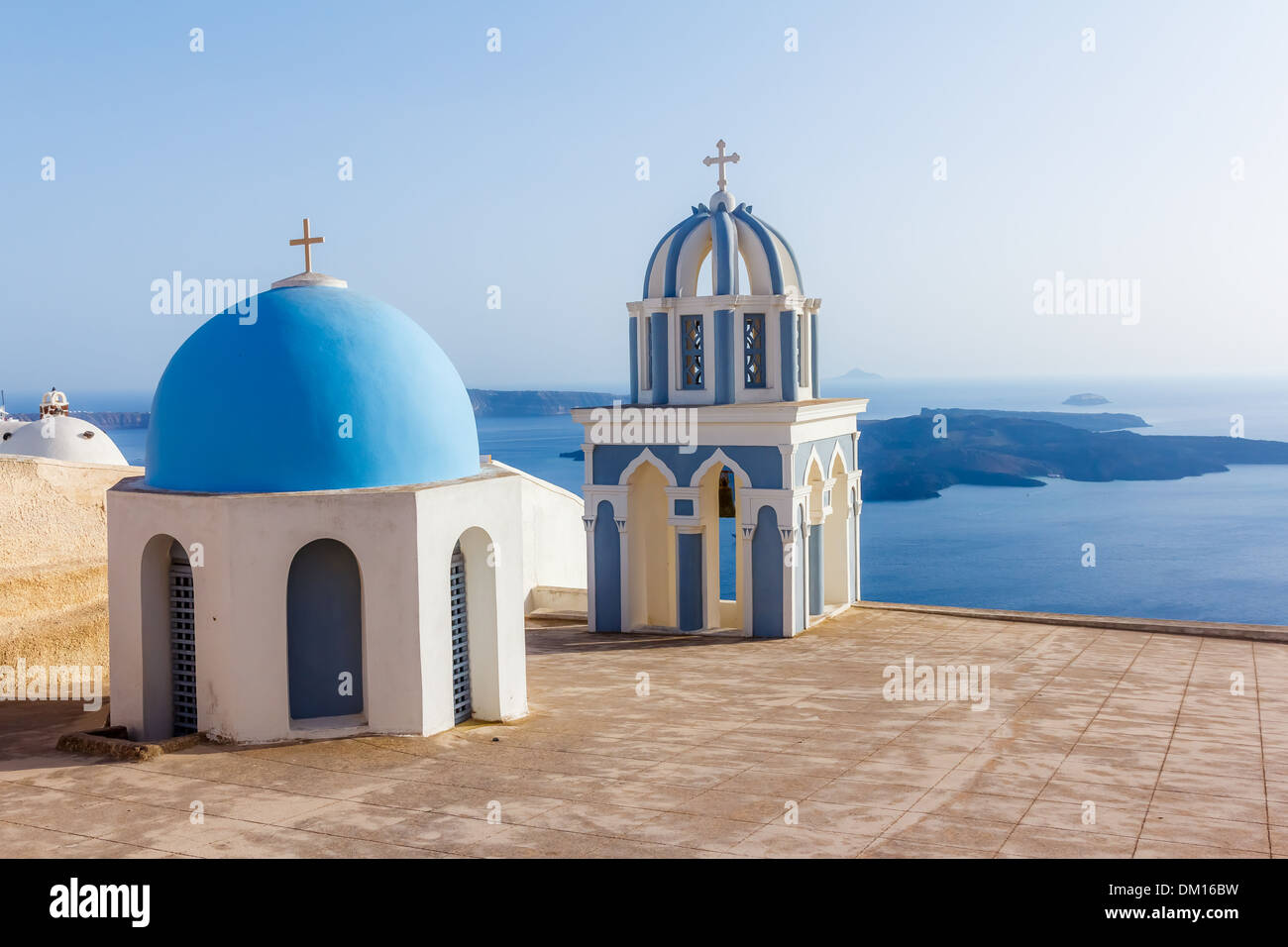 Traditional bell tower at Oia, Santorini in Greece Stock Photo - Alamy