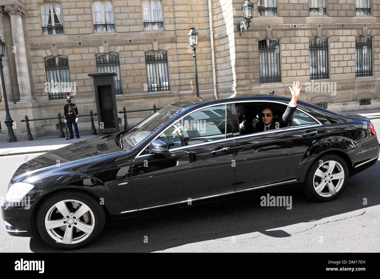 Sir Paul McCartney leaving Elysee Palace after receiving Legion of Hour ...