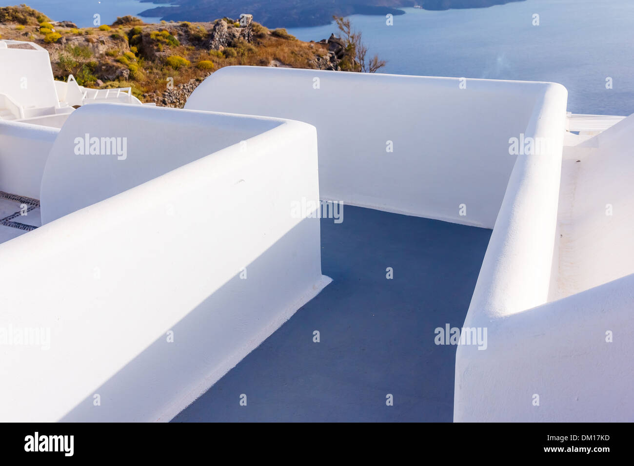 Fira village building details in Santorini, Greece Stock Photo - Alamy