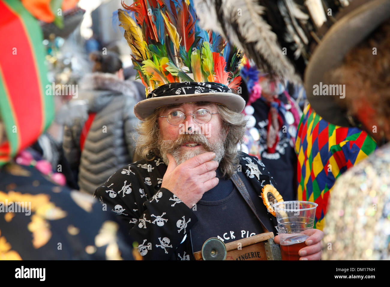 The Black Pig Borders Morris Men perform in Whittlesey at the annual ...
