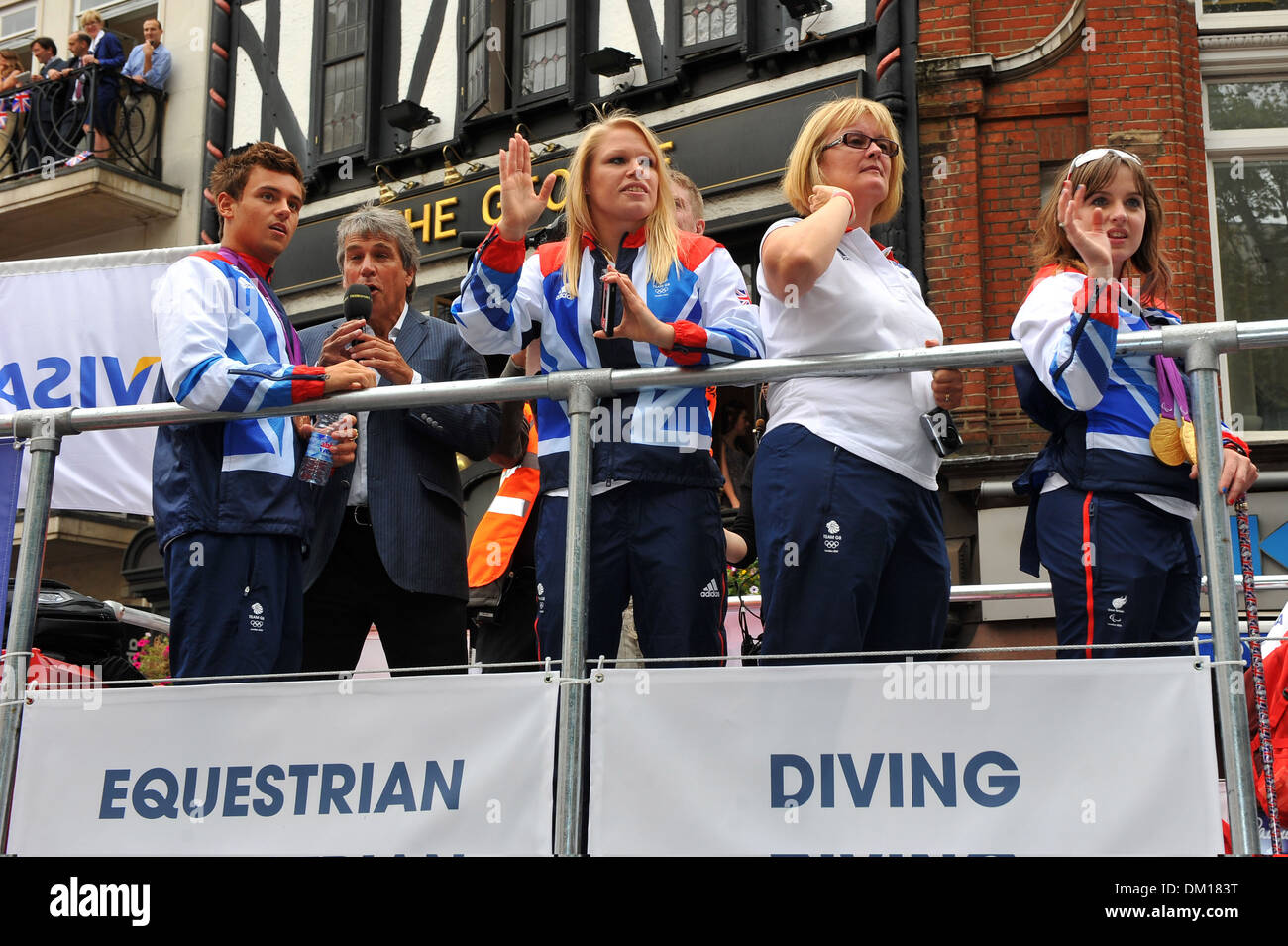 Tom Daley 2012 London Olympic Parade with Team GB Athletes and Medal ...