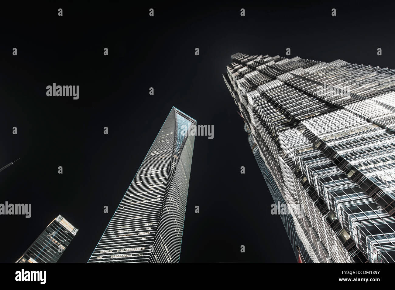 Shanghai world financial center swfc and jin mao tower hi-res stock ...