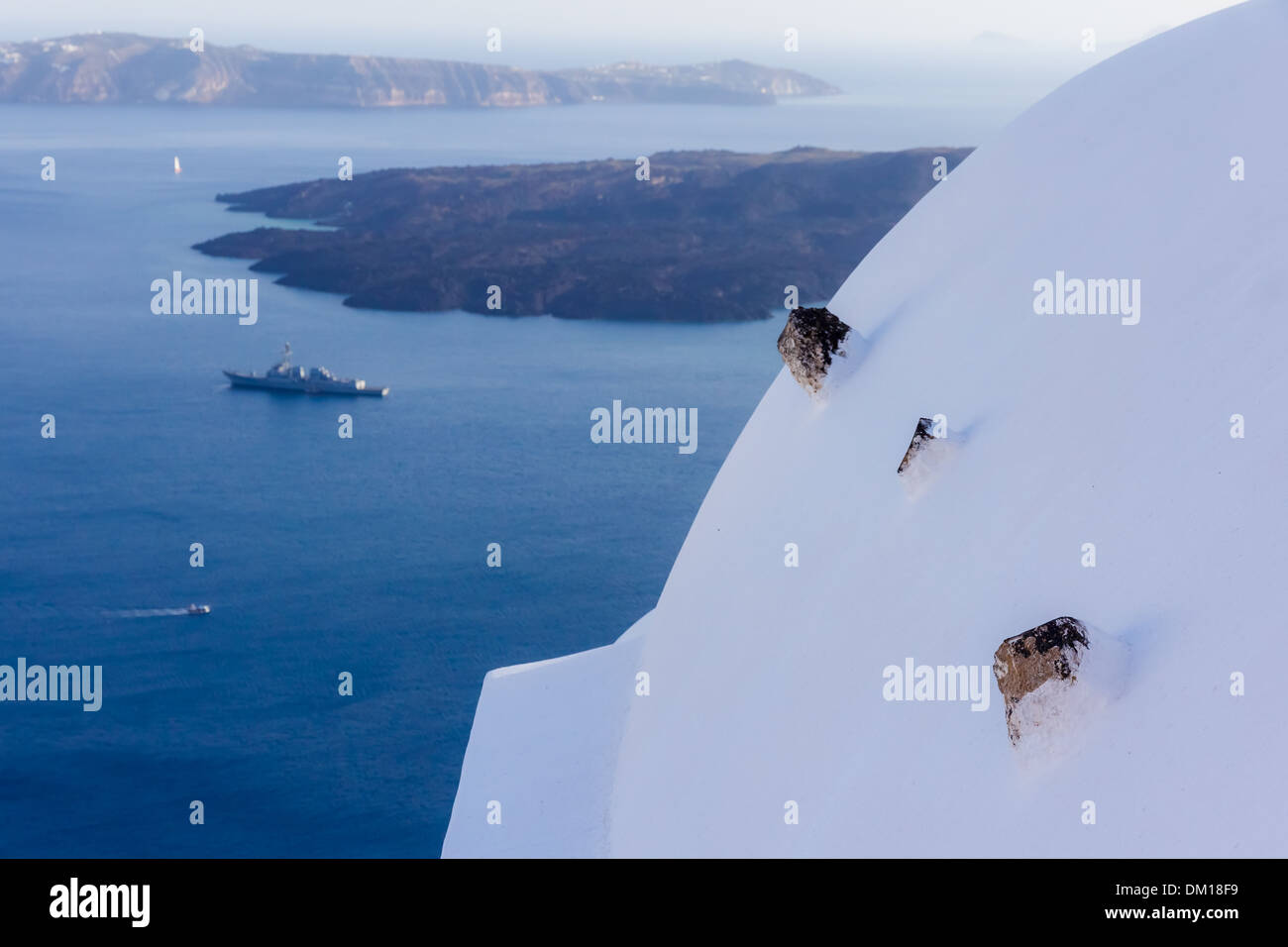 Fira village building details in Santorini, Greece Stock Photo - Alamy