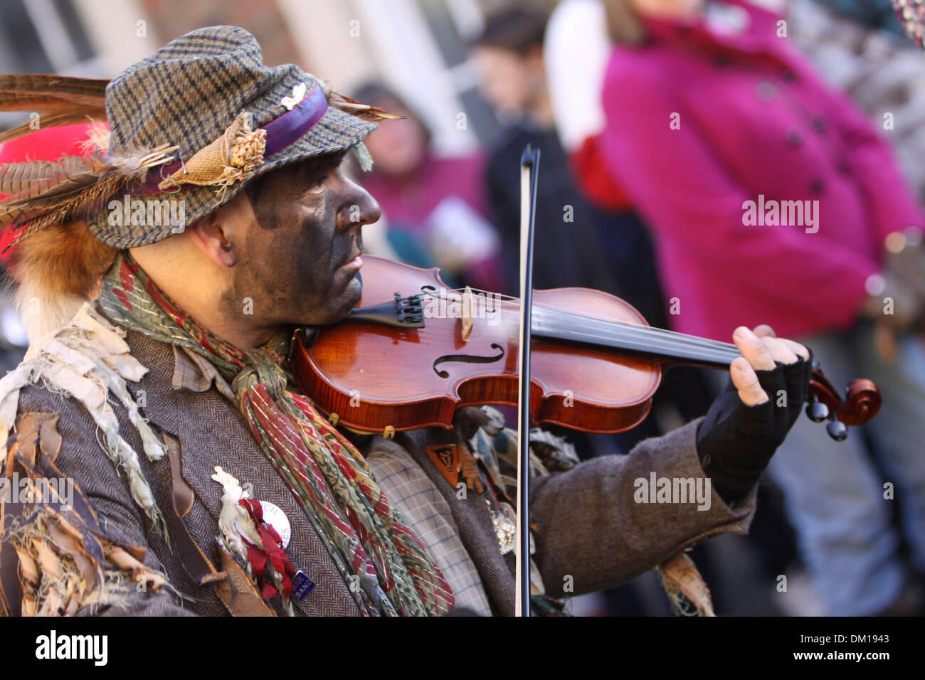 The Black Pig Borders Morris Men perform at the Whittlesey Straw Bear ...