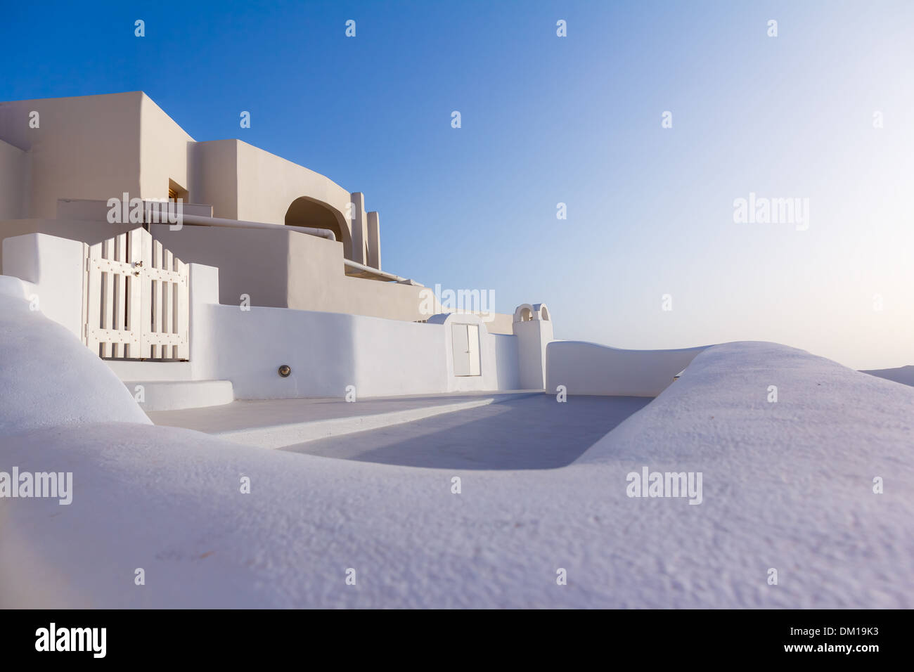 Fira village building details in Santorini, Greece Stock Photo - Alamy
