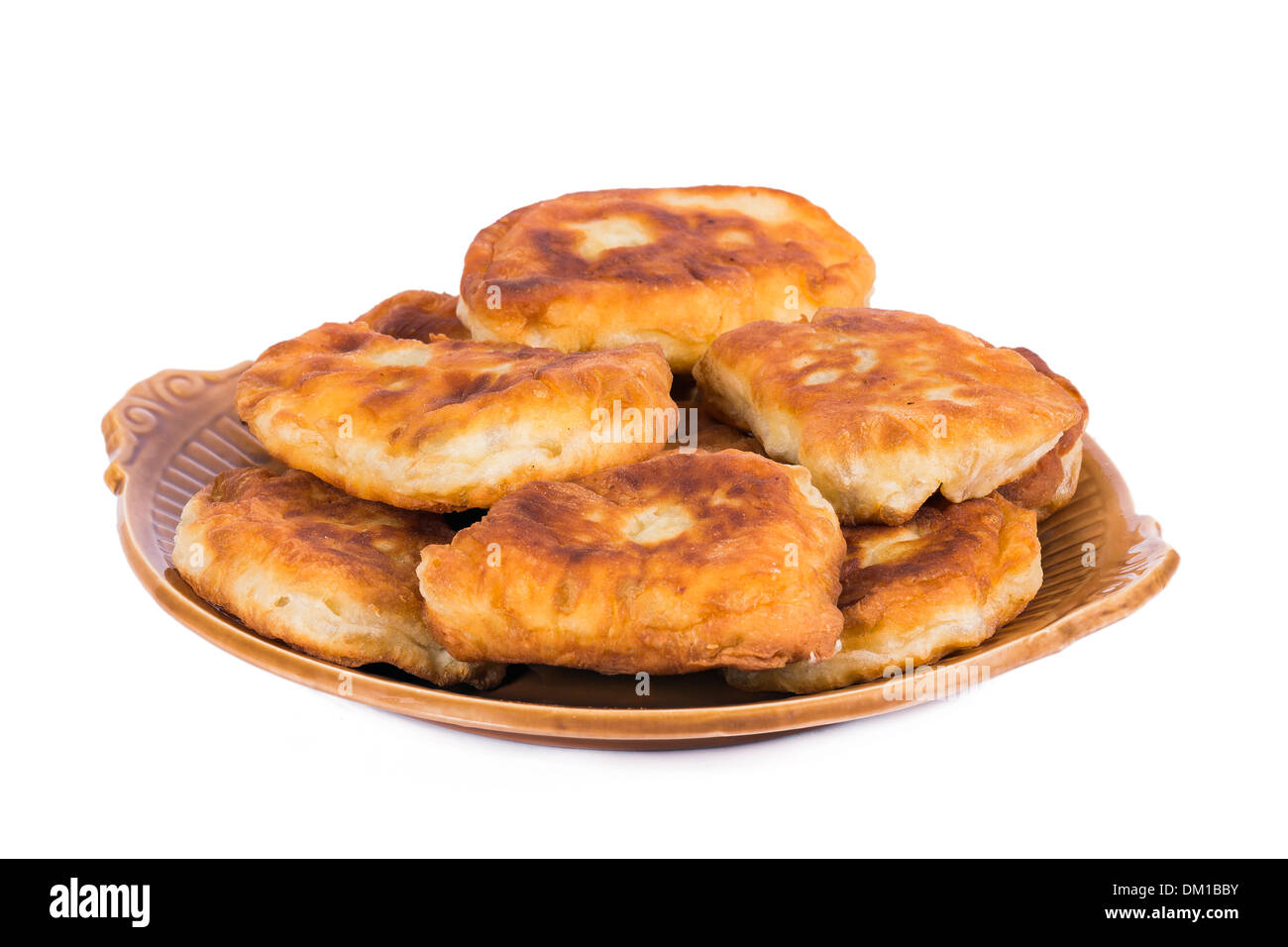 fried cakes on a white background Stock Photo - Alamy