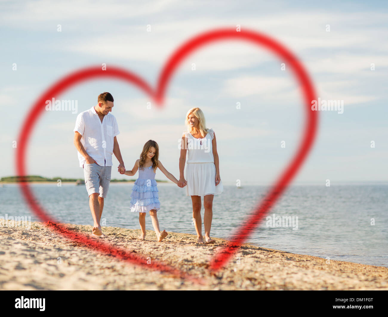 happy family at the seaside Stock Photo - Alamy