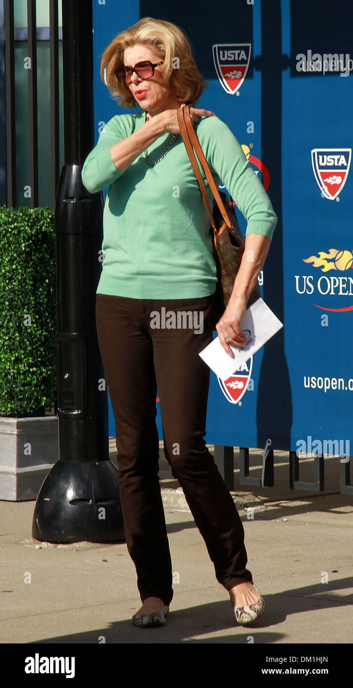 Christine Baranski Celebrities at 2012 U.S Open to watch Men's Final ...