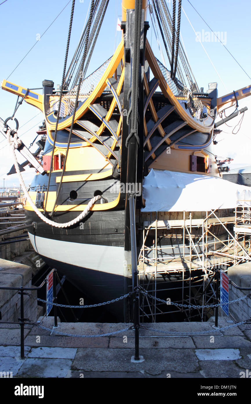 Hms victory,Admiral lord Nelsons flagship Stock Photo - Alamy