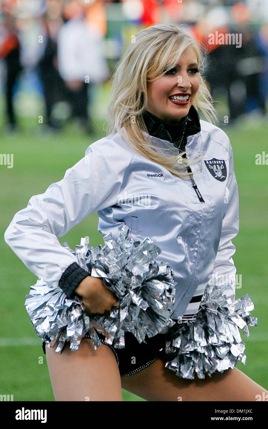 A raiderette during game action at the Oakland Coliseum, also known as ...