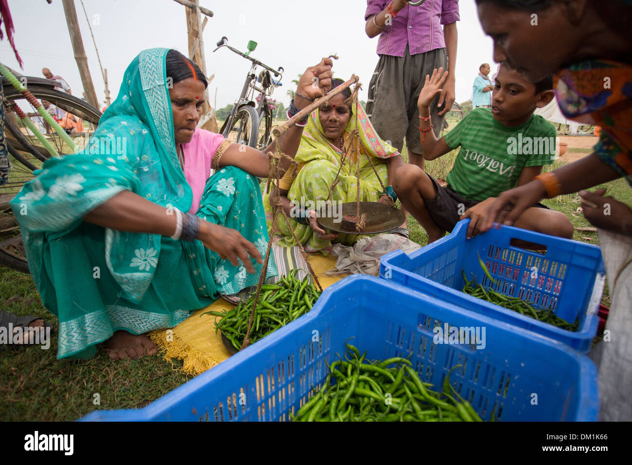 Indian woman buying vegetables hi-res stock photography and images - Alamy