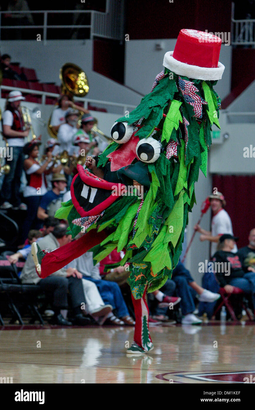 Stanford mascot during game action at the Maples Pavilion, in Stanford ...