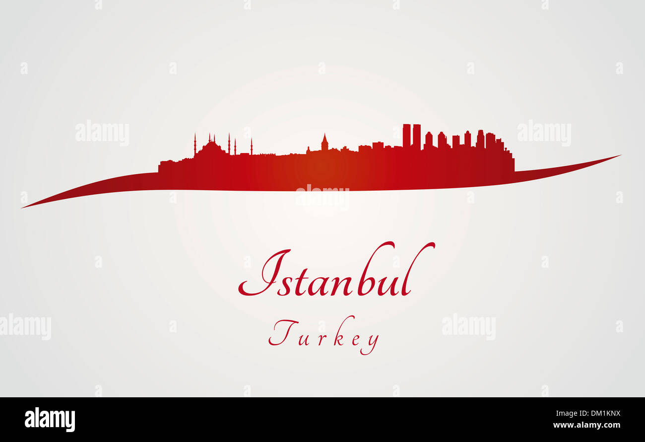 Silhouette skyline istanbul hi-res stock photography and images - Alamy
