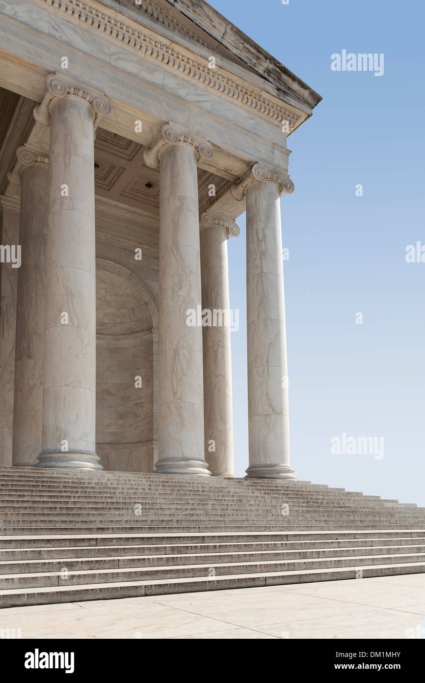 Classic marble columns as seen in this shot of the JEfferson Memorial ...