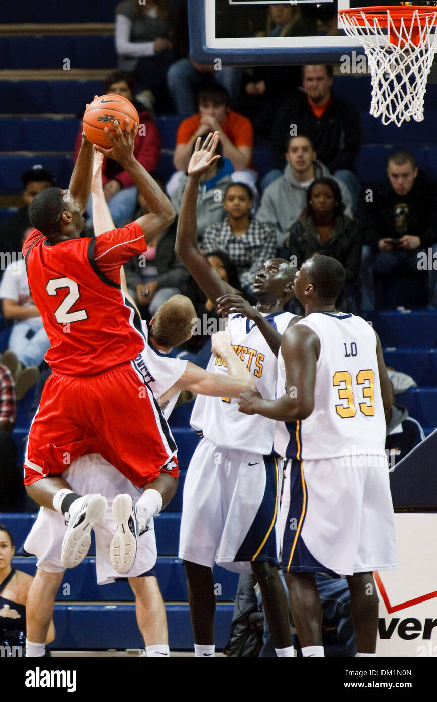 Najul Ervin (2) of Northern Illinois shoots over Jake Barnett (30 ...