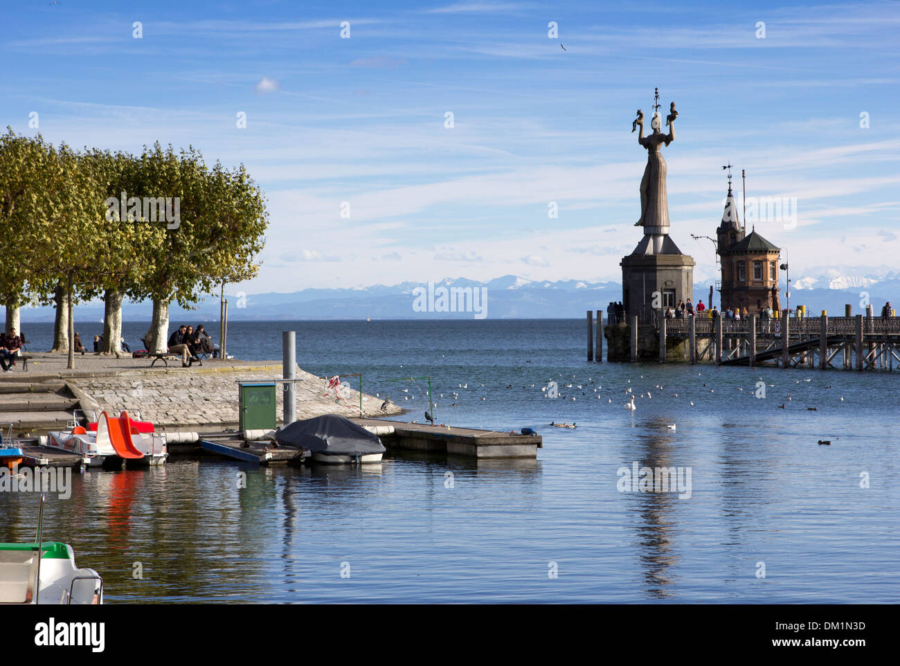 lake of constance with view to constance Stock Photo - Alamy