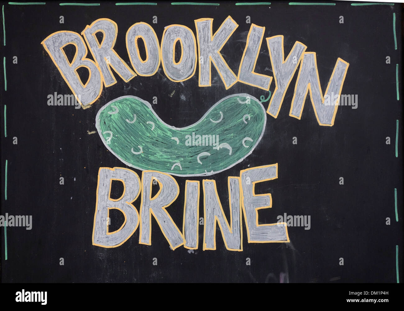 Brooklyn Brine pickles sign Stock Photo - Alamy