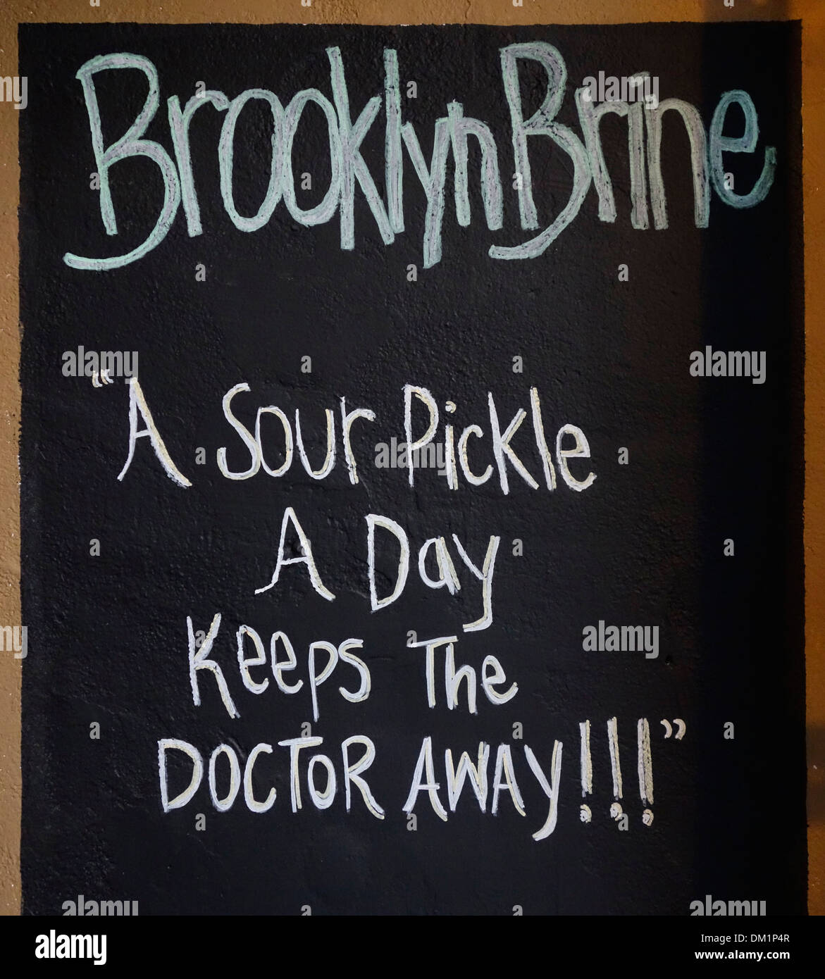 Brooklyn Brine pickles sign Stock Photo - Alamy