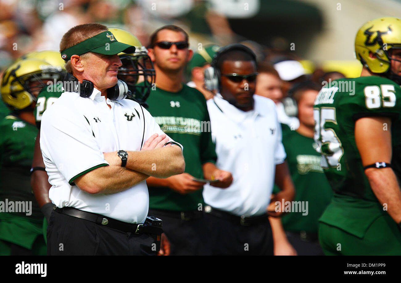 South Florida head coach Jim Leavitt during the first half in the game ...