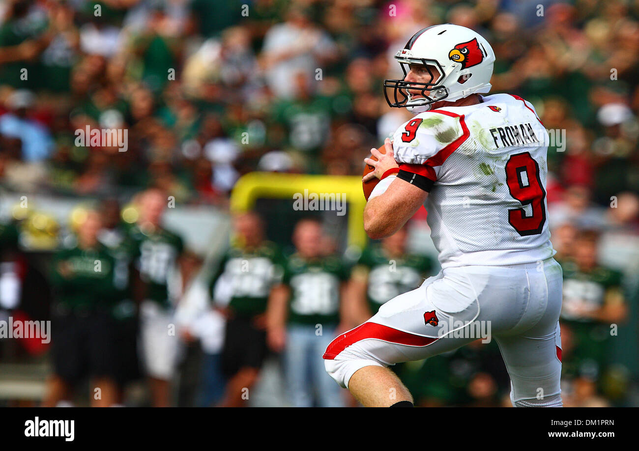 Louisville quarterback Adam Froman #9 during the first half in the game ...