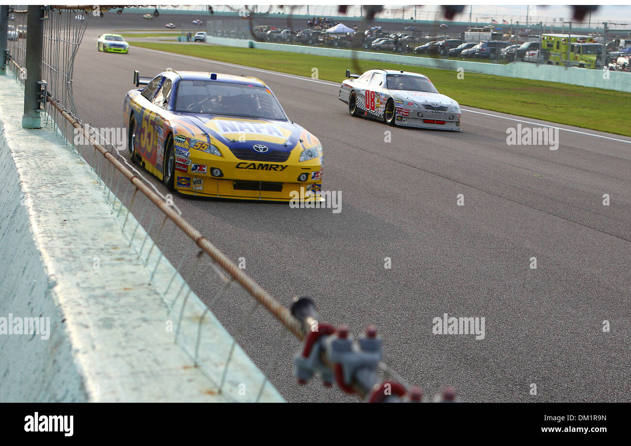 Sprint Cup drivers Michael Waltrip #55 and Terry Labonte #08 battle it ...