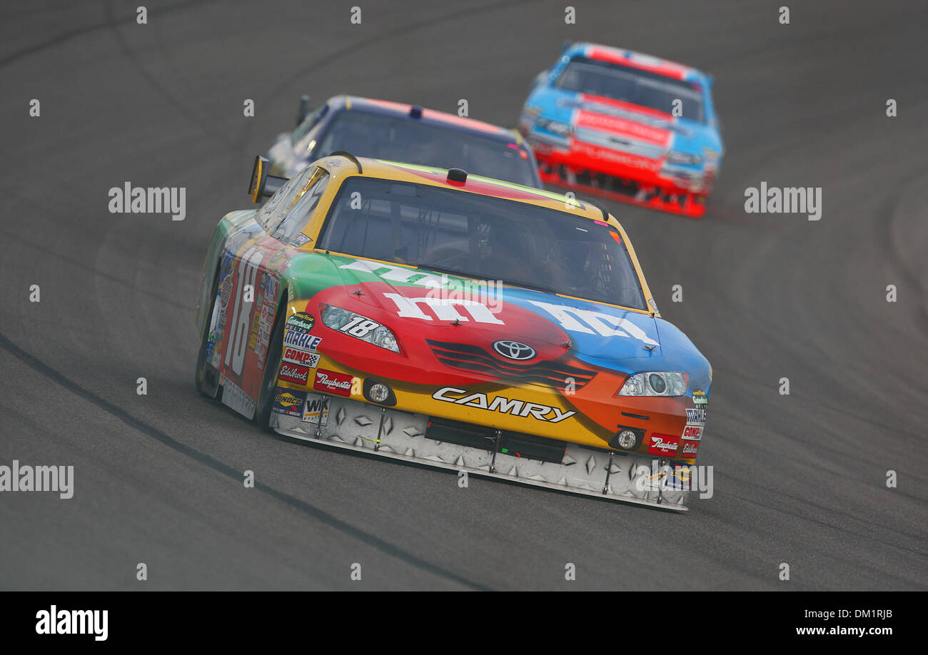Sprint Cup driver Kyle Busch #18 leads a pack during the NASCAR Sprint ...