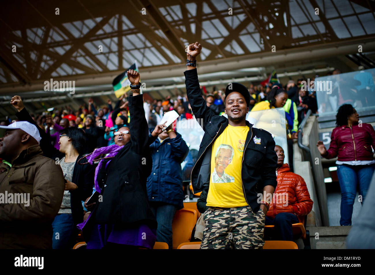 Johannesburg, South Africa. 10th December 2013. Thousands of people ...