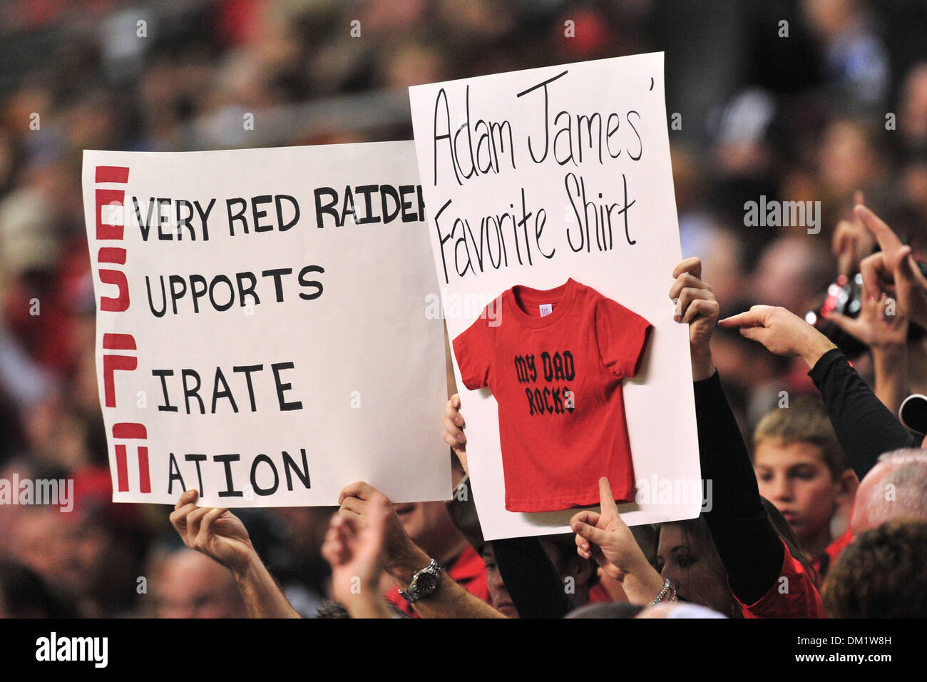 Texas Tech fans during the NCAA football game between the Michigan ...