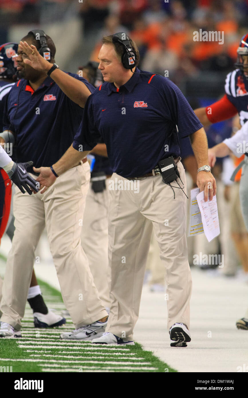 Ole Miss head coach Houston Nutt during Ole Miss's 21-7 win over ...