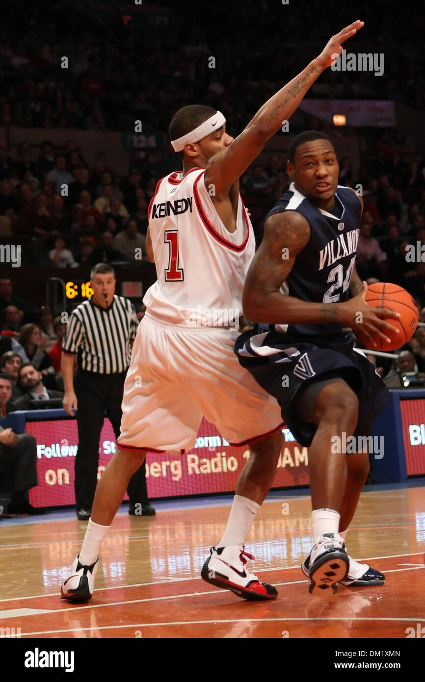 Villanova #24 Corey Stokes defended by St Johns #1 DJ Kennedy ...