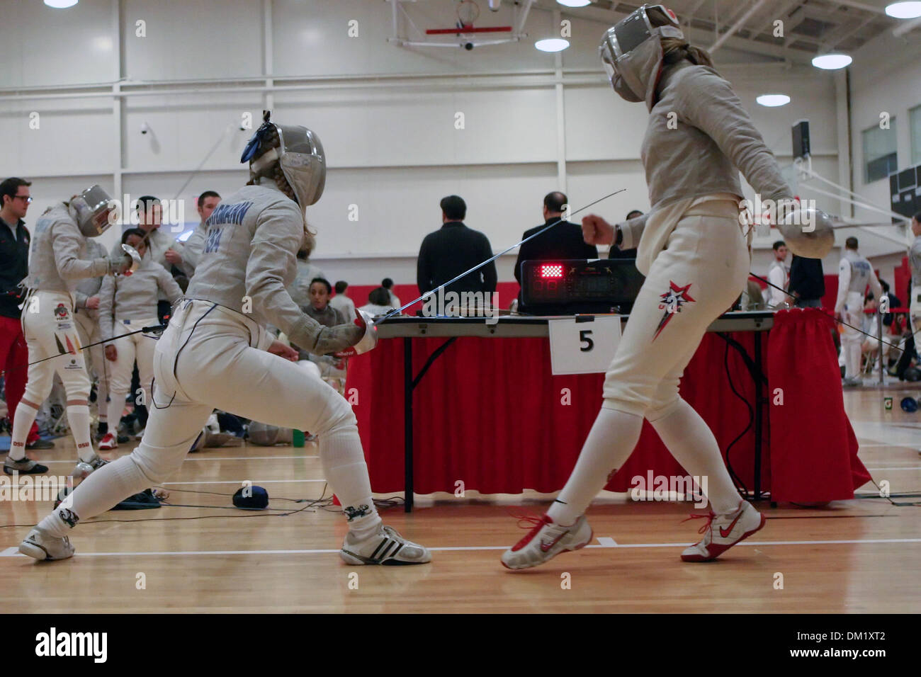 Notre Dame's Sarah Borman ready to strike St Johns Dagmara Wozniak at ...