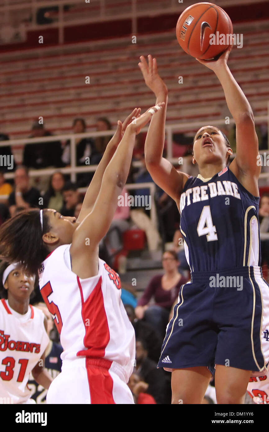 Notre Dame guard Skylar Diggins #4 shoots with St. John's guard Nadirah ...