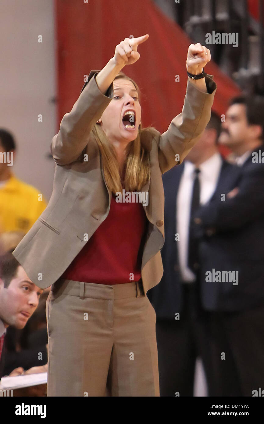 St Johns Head Coach Kim Barnes Arico. St Johns defeated Notre Dame 76 ...
