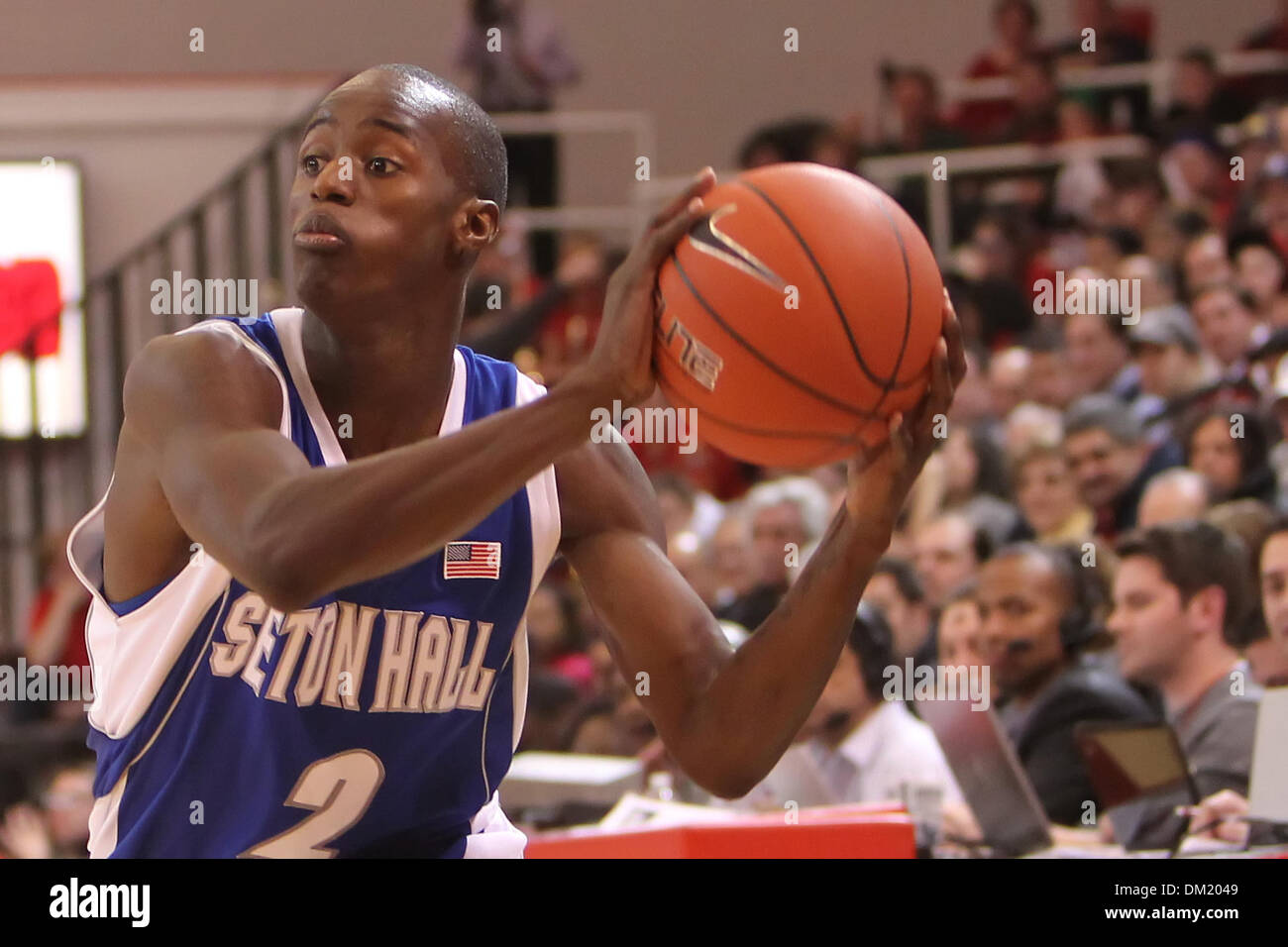 Seton Hall guard Keon Lawrence #2. Seton Hall defeated St Johns 59-50 ...
