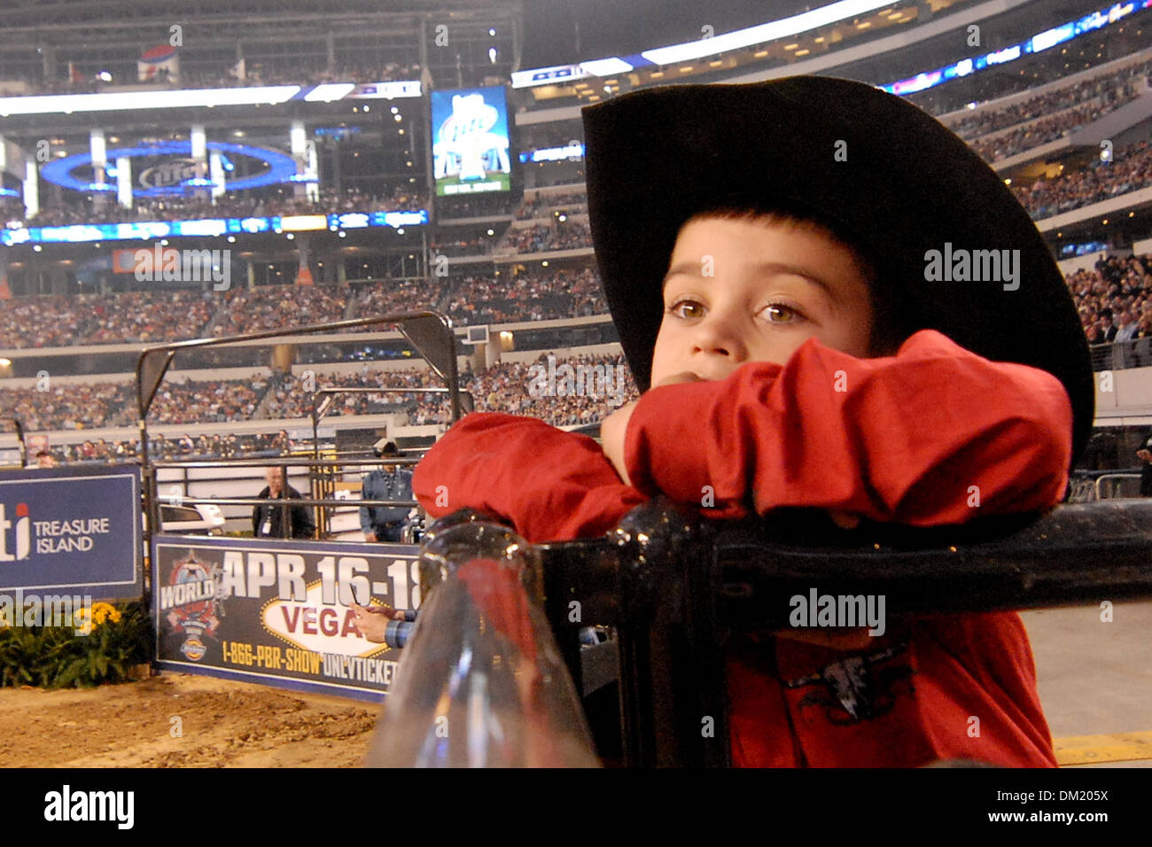 A bull riding fan during the PBR Built Ford Tough Series Invitational ...