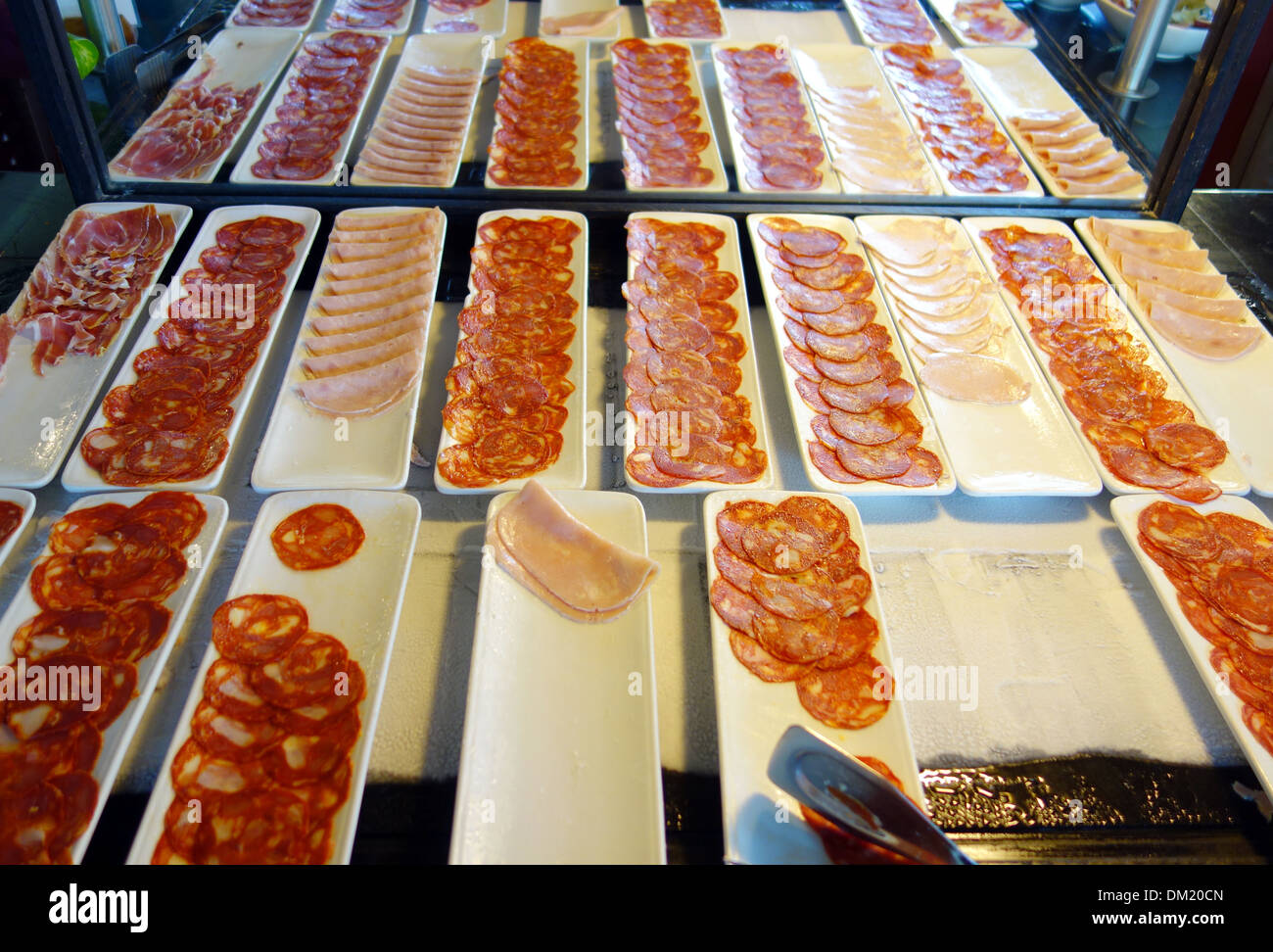 Cold cuts selection in a restaurant Stock Photo - Alamy