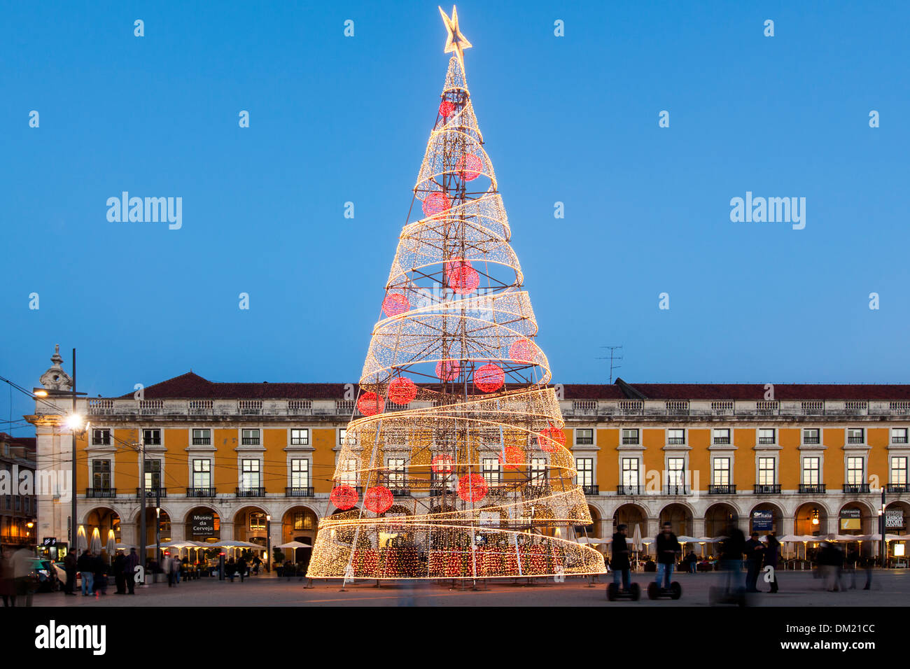 Christmas Tree at Praca do Comercio , Lisbon, Portugal, Europe Stock ...