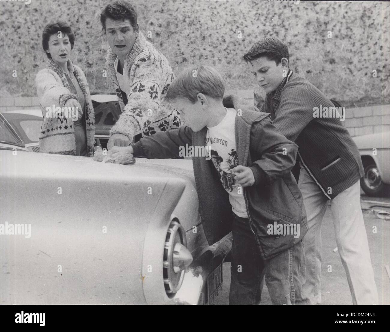 GENE BARRY with wife Betty and sons Michael Lewis Barry , Frederick ...