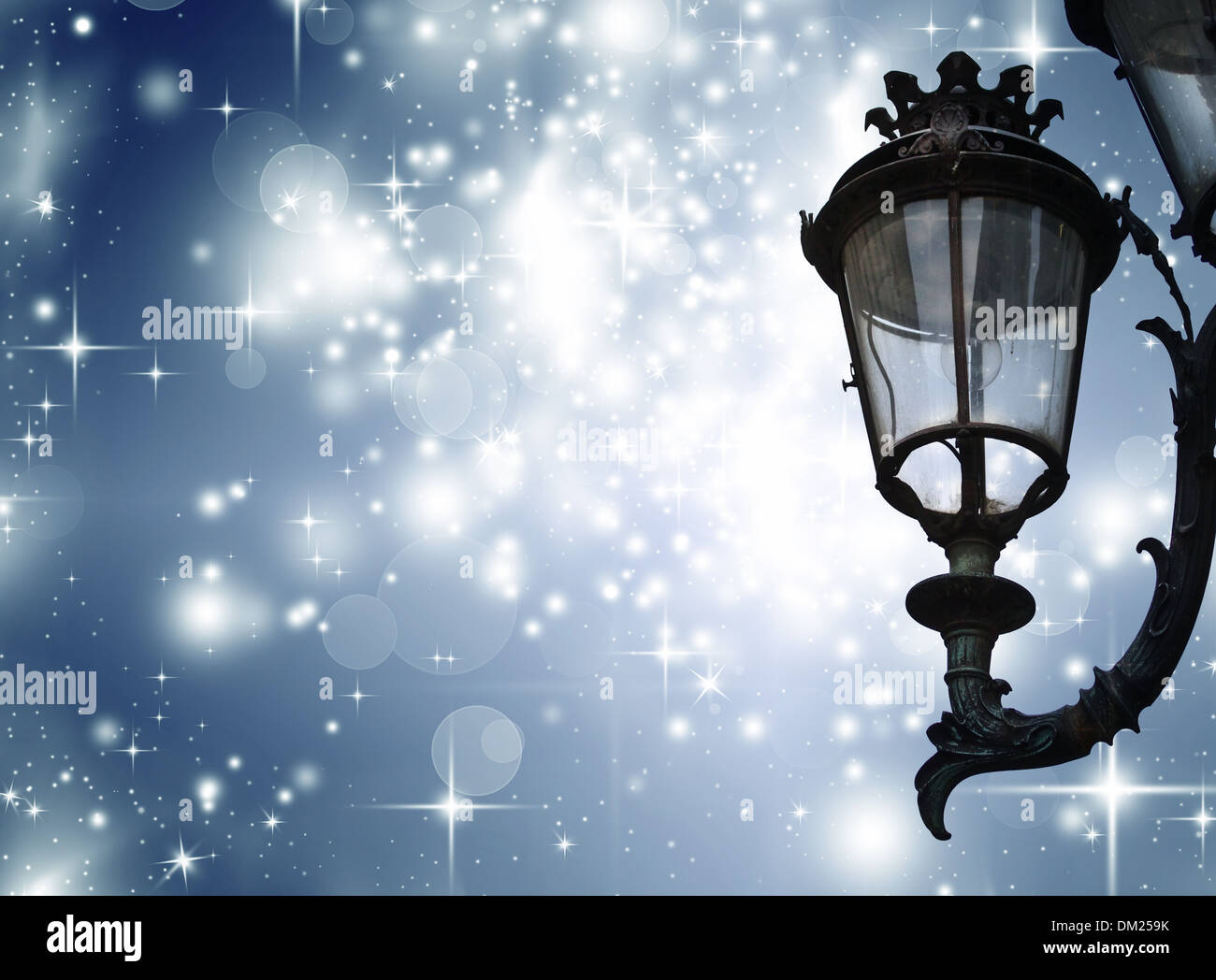 Street lamp on holiday background Stock Photo - Alamy
