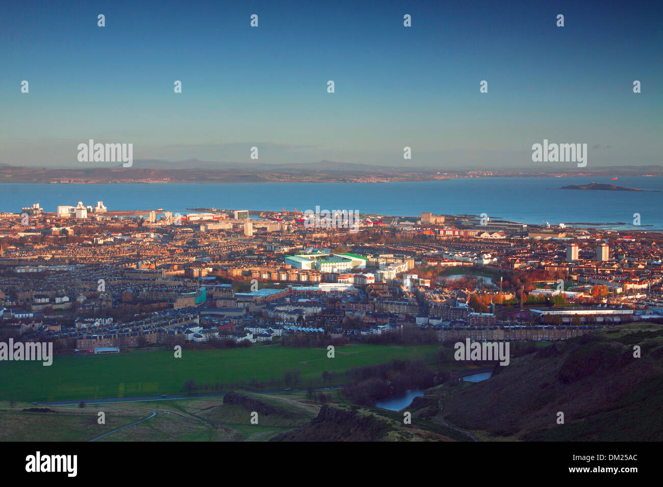 Edinburgh, Leith, the Firth of Forth and Fife from Arthur's Seat ...