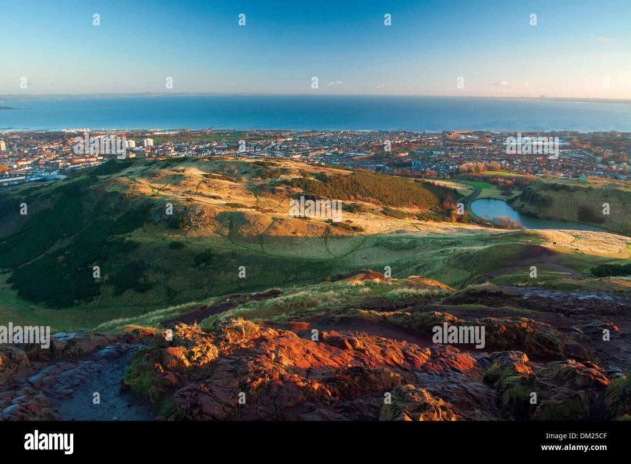 Edinburgh, the Firth of Forth, East Lothian and Fife from Arthur's Seat ...