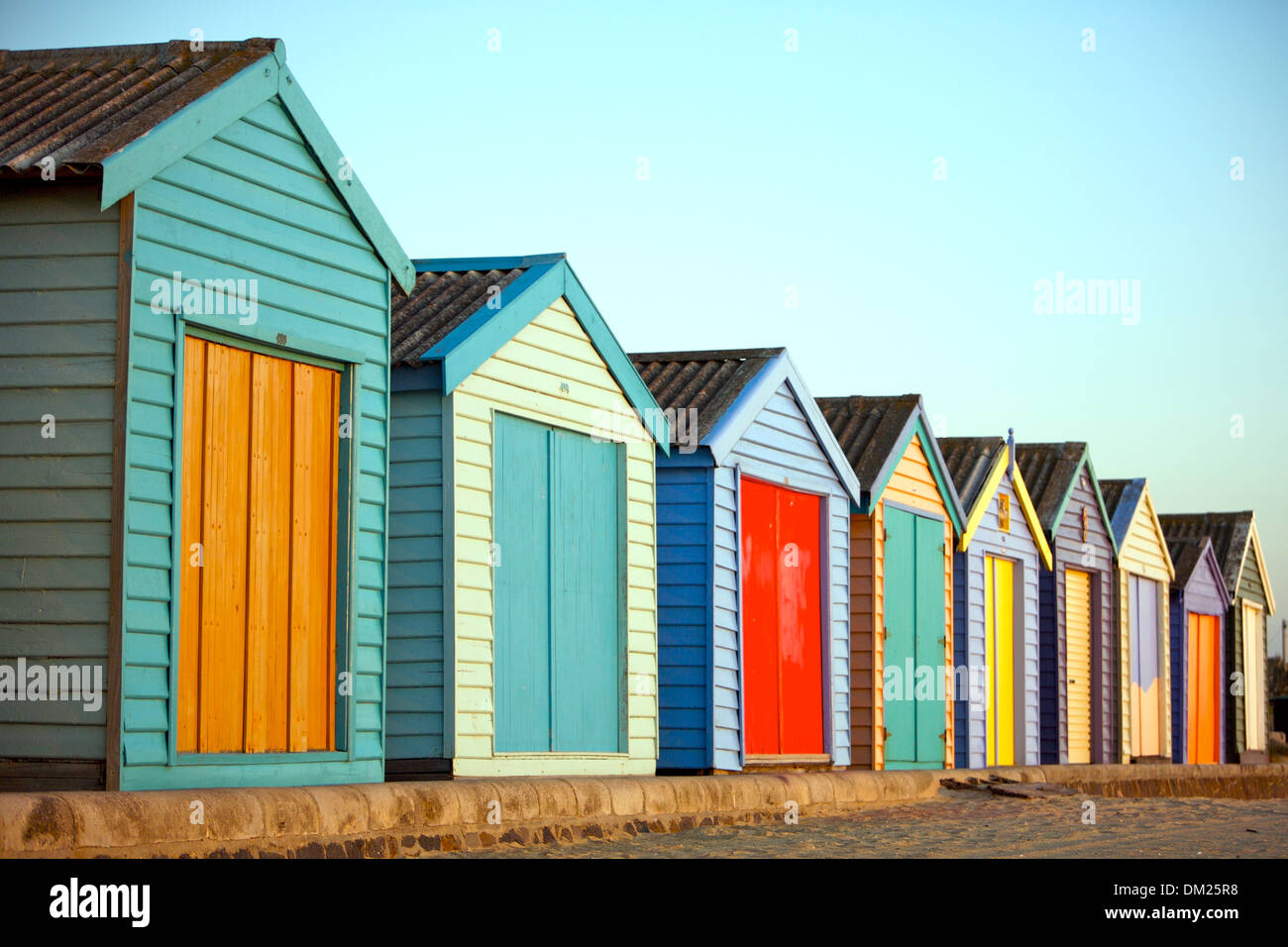 Bright Painted Houses Stock Photo - Alamy