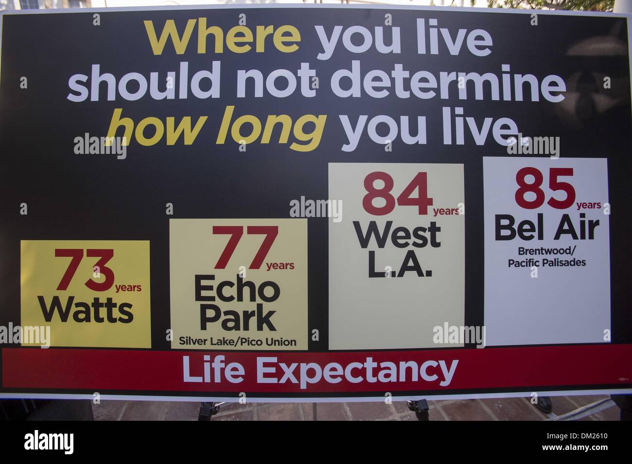 Los Angeles, California, USA. 10th Dec, 2013. A ''Life Expectancy ...