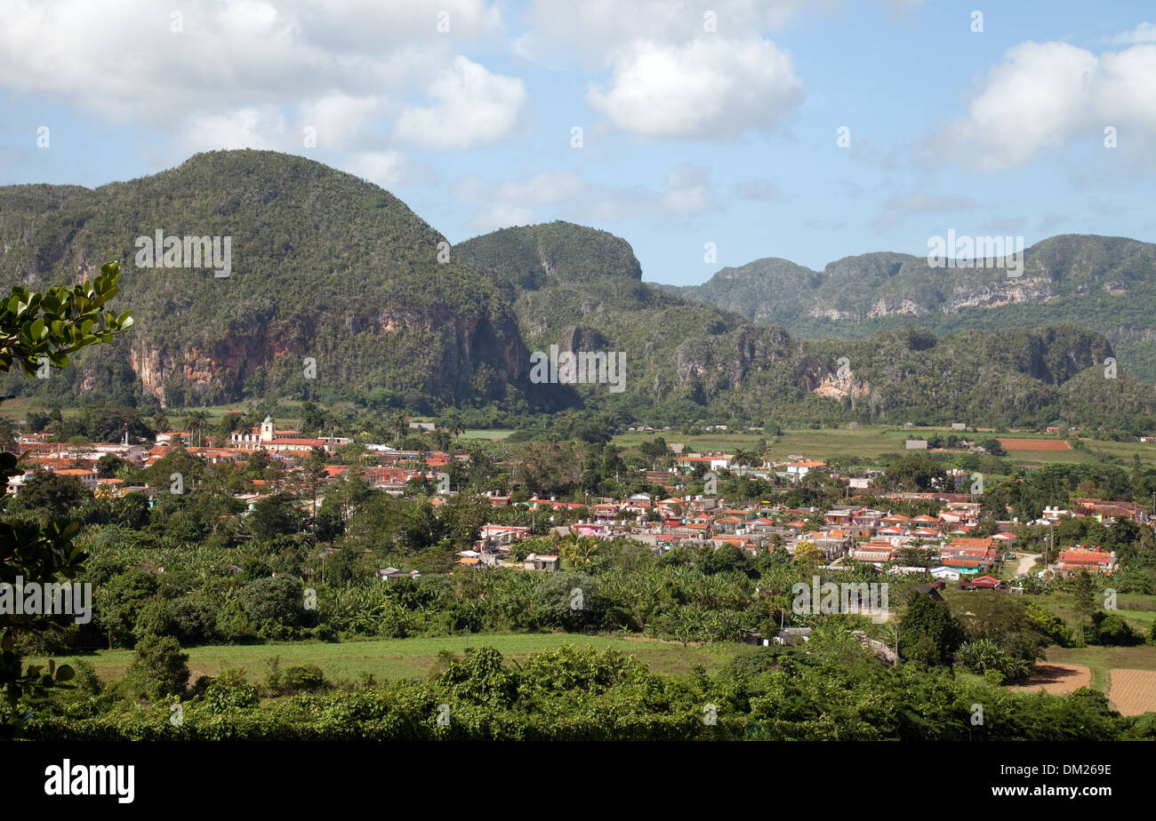 Vinales valley and town, UNESCO World Heritage site, Vinales, Cuba ...